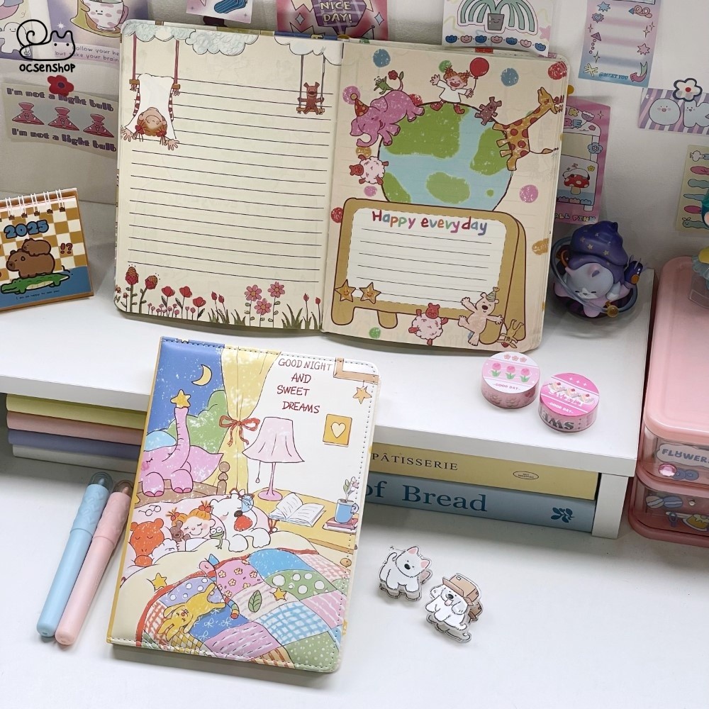 Good night and sweet dreams A5 leather cover notebook (192 million ...