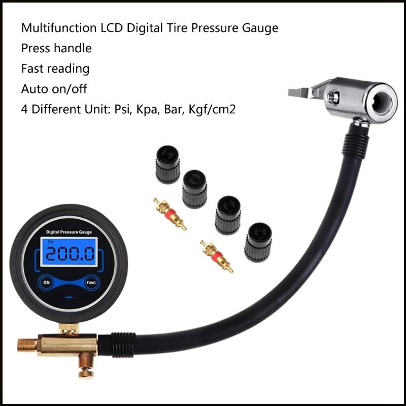 RUN High-precision Metal Tire Pressure Gauge Car Bike Manometer ...