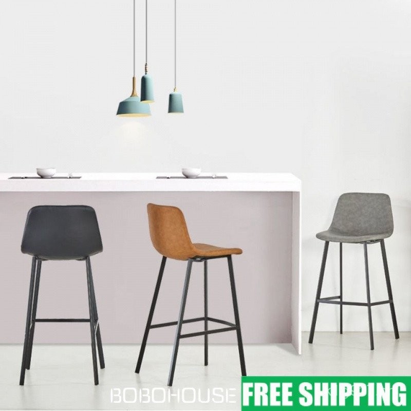 Nordic Bar Chair Modern Minimalist Household Backrest Light Luxury ins ...