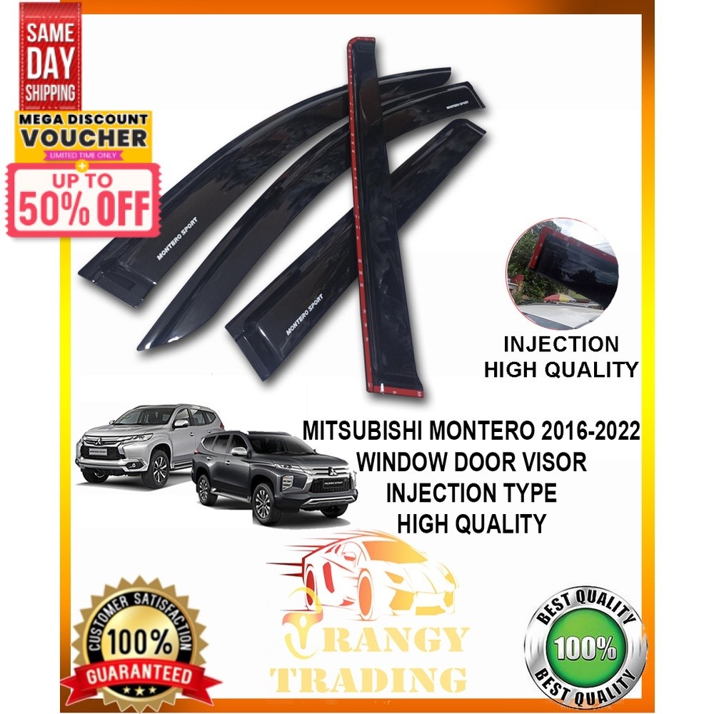 Mitsubishi Montero 2016 to 2025 OEM / INJECTION TYPE Window Door Rain ...