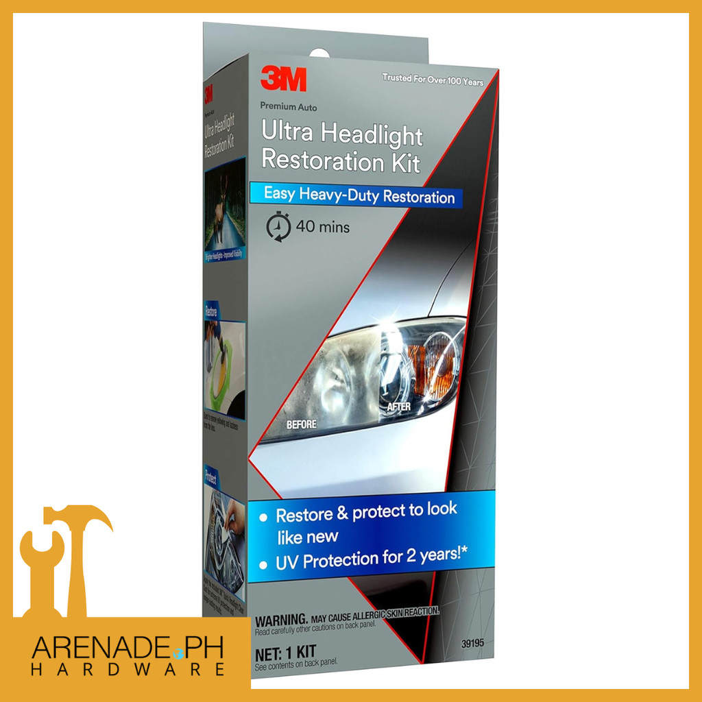 3M Ultra Headlight Cleaning Restoration Kit | Shopee Philippines