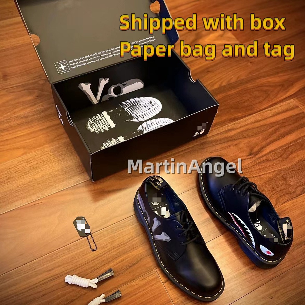 Martin Angel Graffiti Fashion BAPE X MMJ Joint Joint 1461 Low-cut Three ...