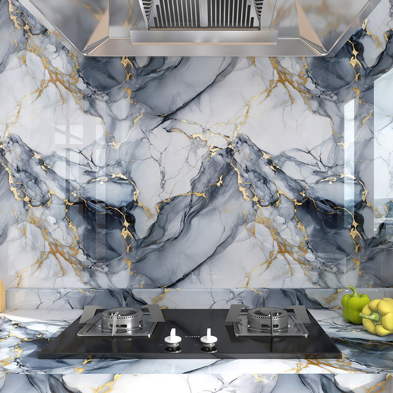 Kitchen Waterproof Oil Resistant Sticker - Marble Pattern High ...