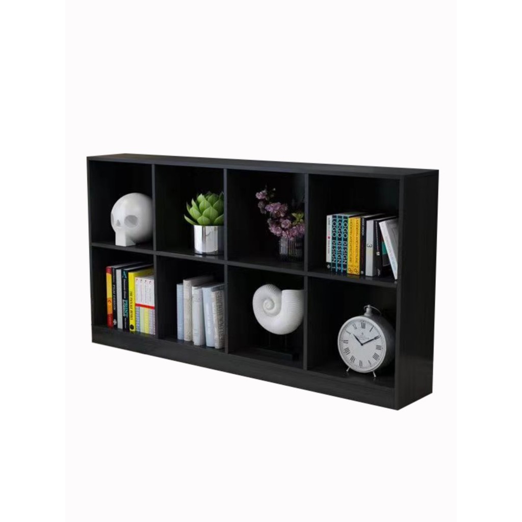 Black Eight-Compartment Cabinet Bookshelf Grid Cabinet Free Combination ...