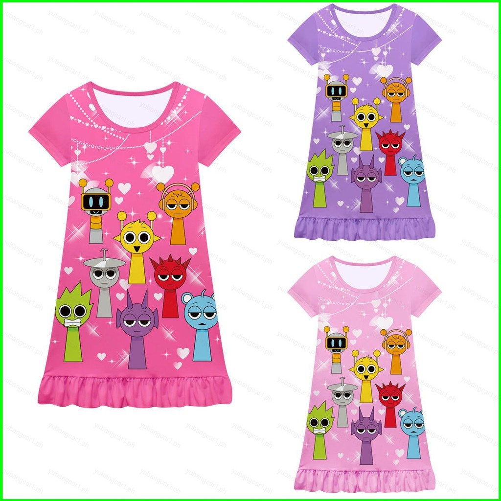 YB1 Incredibox Sprunki Plush cartoon cute dress cosplay colth for kids ...