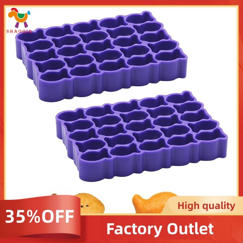 2PCS Gold Fish Cracker Cutter, 25-Cavity Mini Goldfish Cookie Cutters ...