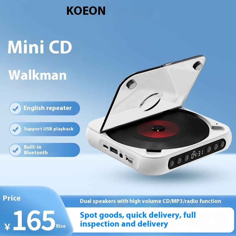Music Album CD Player Bluetooth Portable Walkman Student English Mini ...