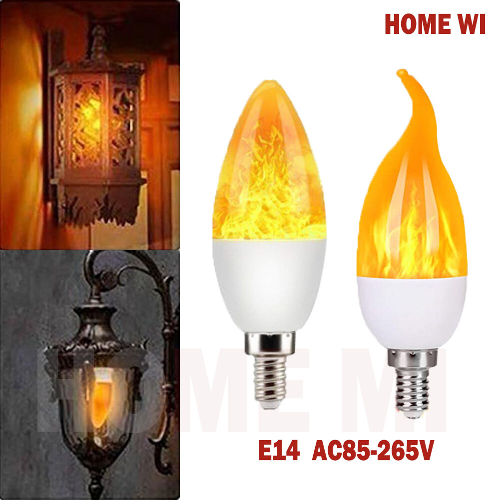 Fast DeliveryPlastic Simulated LED Flame Effect Light Bulbs E14 9W ...