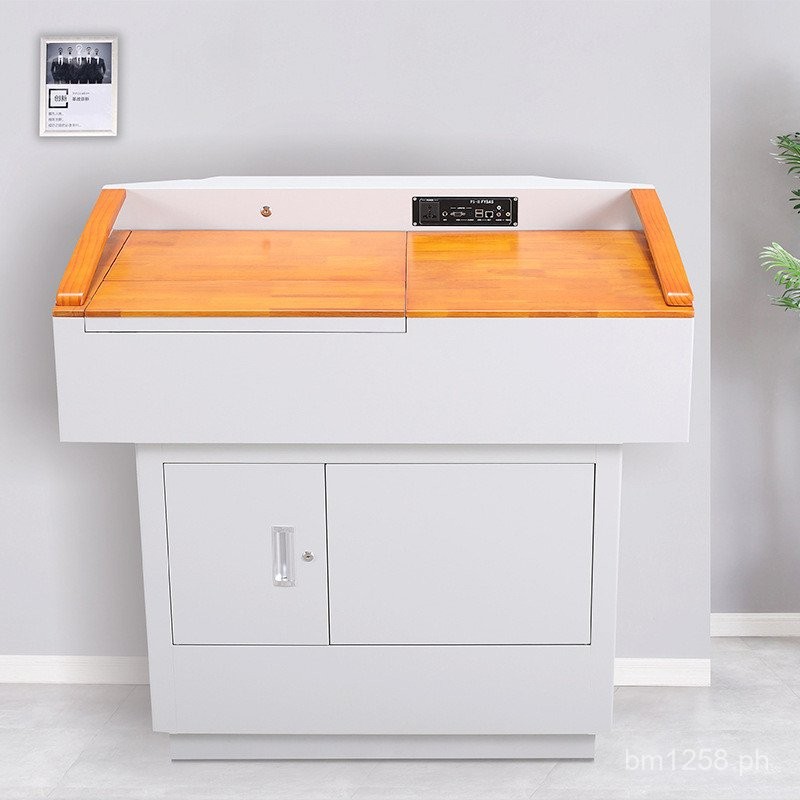 #F7NN1Multimedia Podium Steel Lectern School Classroom Teacher Meeting ...