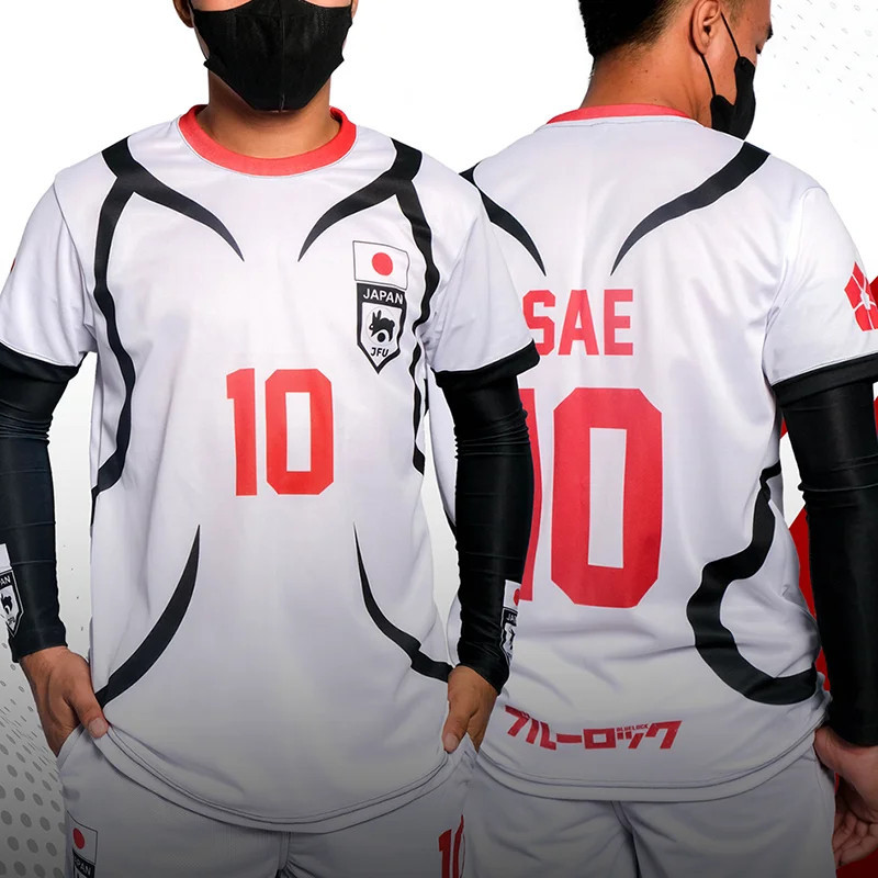 Blue Lock Japan U20 White Cartoon Anime Cosplay Jersey Summer Short ...