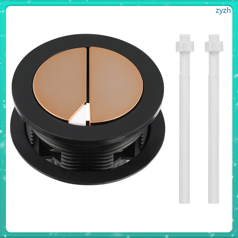 Toilet Button Replacement Gold Push Flush Water Tank Plastic Topper ...