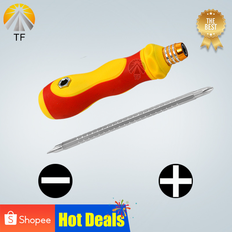 2in1 Phillips Slotted Screwdriver CrV Steel w/ increased torque hole ...