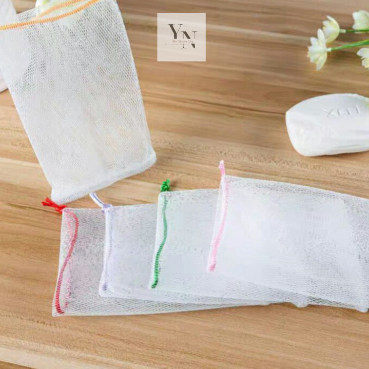 Handmade Bath Soap Bubble Mesh Bag | Exfoliating Cleaning Facial Soap ...