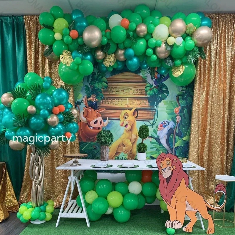 Jungle Safari Theme Balloon Animal Lion Head Lion Handstick Birthday ...