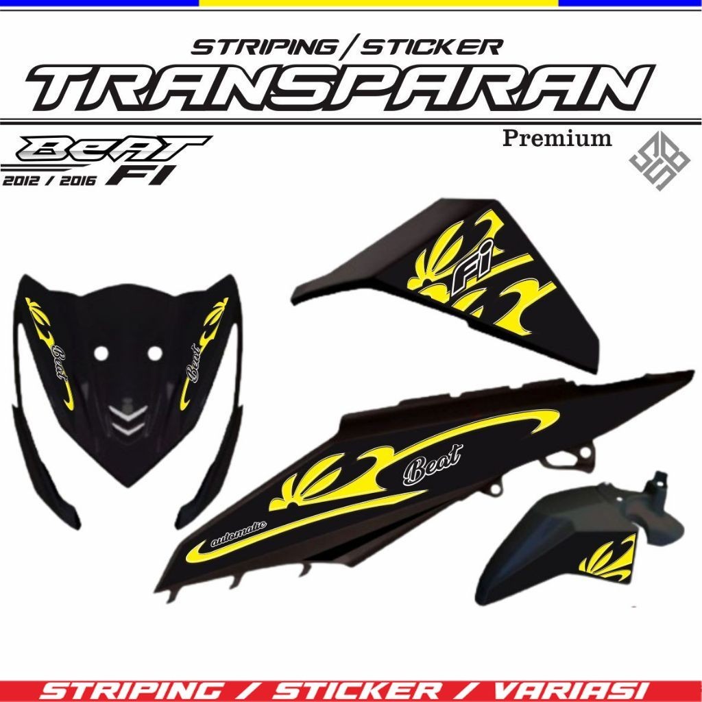 List STRIPING BEAT PGM FI UV Sticker Variations Of SIMPLE Transparent ...