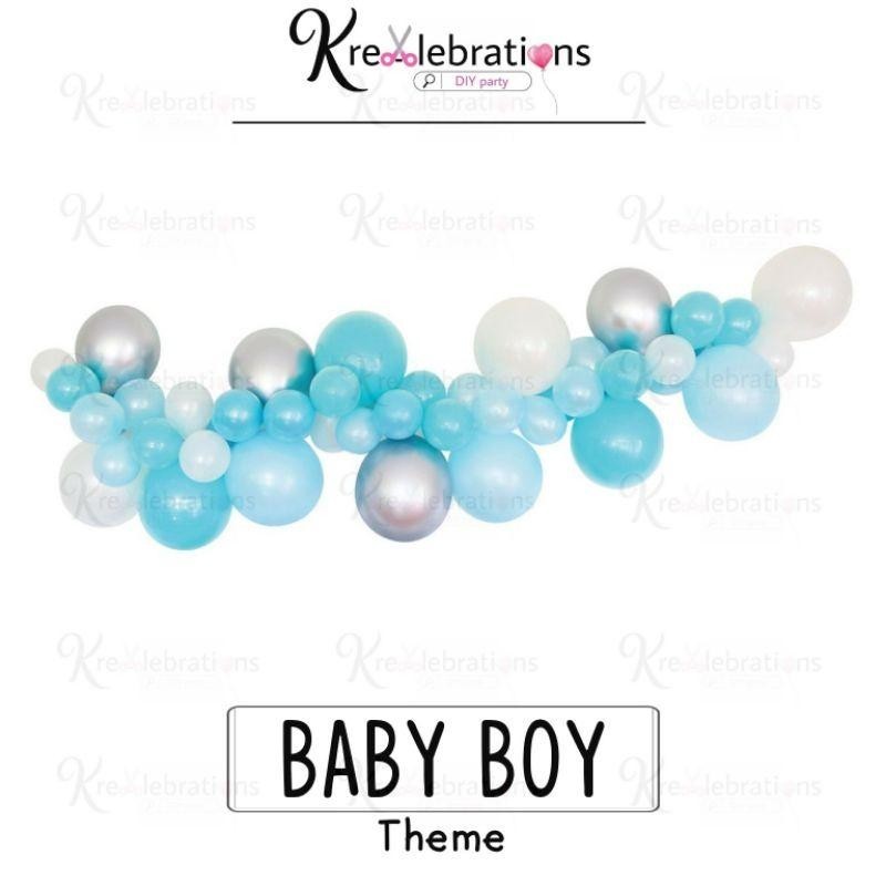 Baby Boy theme Balloon Arch Garland Birthday Baby Shower Christening ...