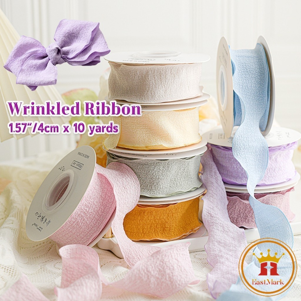 Ruffle Ribbons 10 Yards Wrinkled Wave Edge Ribbon for Bridal Bouquets ...