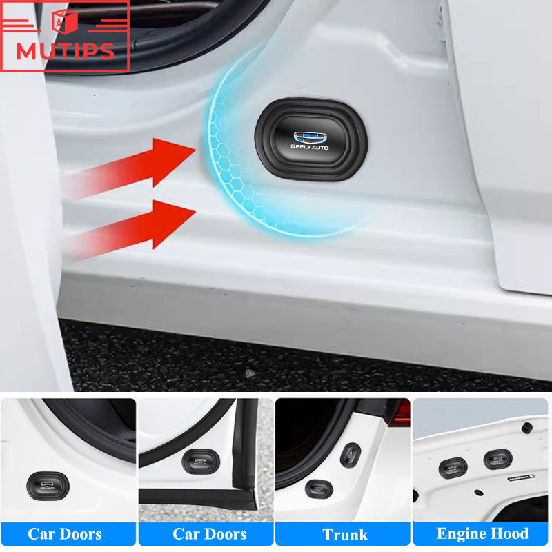 1/4/8/12 Pcs Geely Car Rubber Door Buffer Sound Proof Car Absorber ...