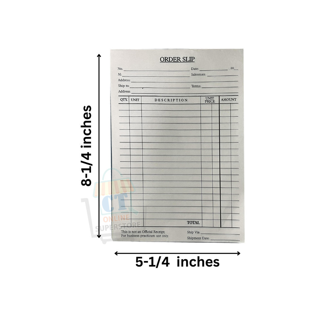 Shop order slip for Sale on Shopee Philippines