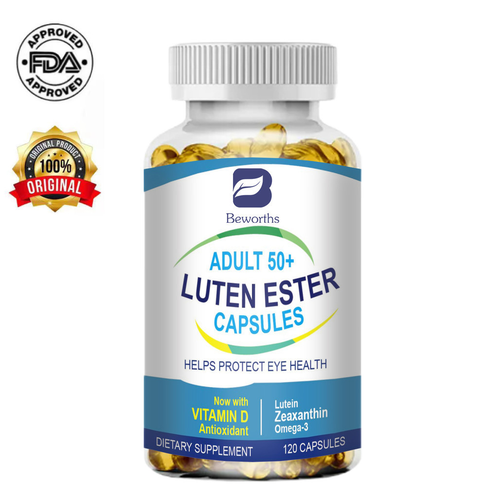 BEWORTHS Eye Vitamins Lutein Ester Capsules Contains Zinc Vitamins C E Omega 3 Lutein ...