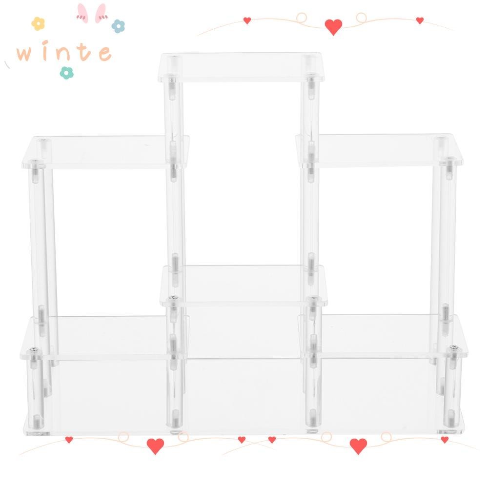 WINTE 6-Tier Acrylic Display Riser, Rectangular Display Stand, Multi ...