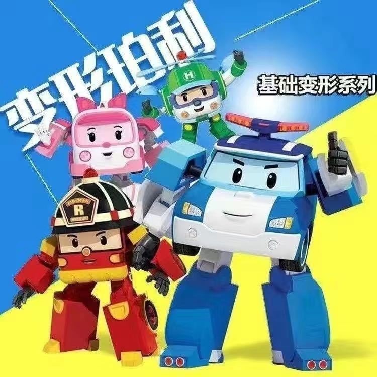 Mecha Transforming POLI Rescue Team Transforming Police Car Polly Toys ...