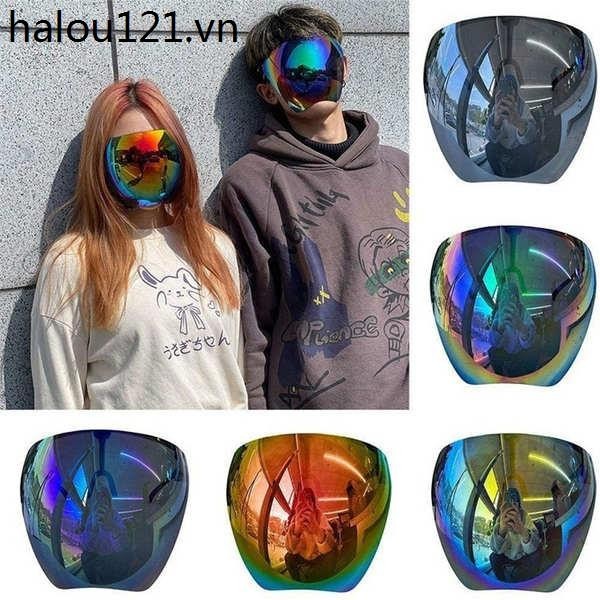 Club Fear Mask Men Women Sunscreen Silver Reflective Face Mask Space ...