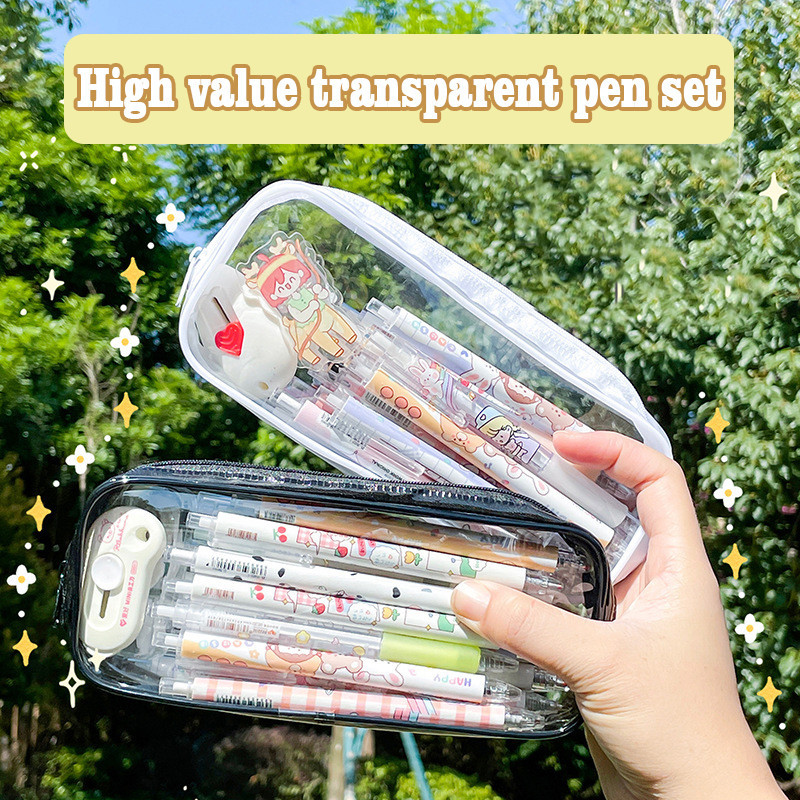 Transparent PVC Pencil Case Simple Fashion Pencil Pouch Waterproof Pen ...