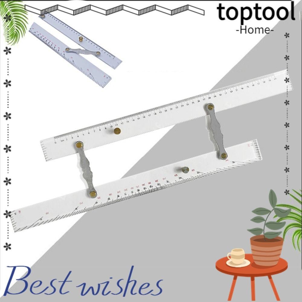 TOPTOOL Plotter Parallel Ruler, Marine Navigation Transparent Nautical ...