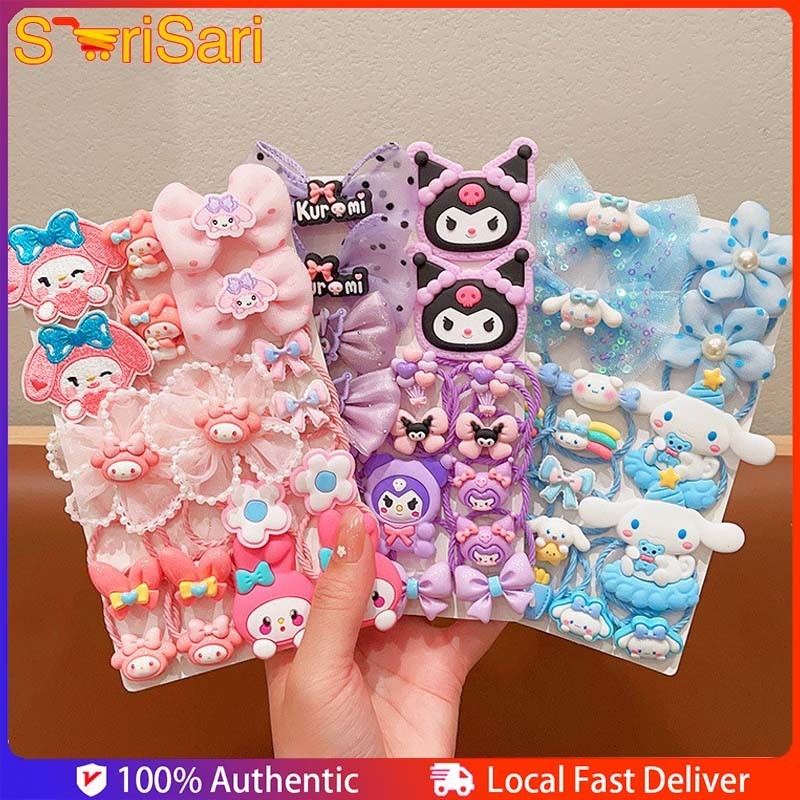 18pcs/set New Sanrio Cute Kuromi My Melody Cinnamoroll Scrunchies Women ...
