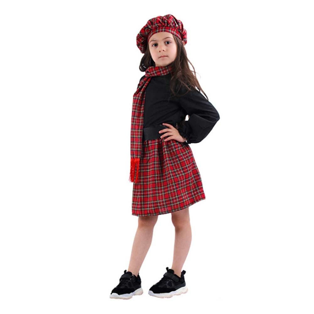 Girl's Kilt Set Traditional Scottish National Costume Suit Red ...