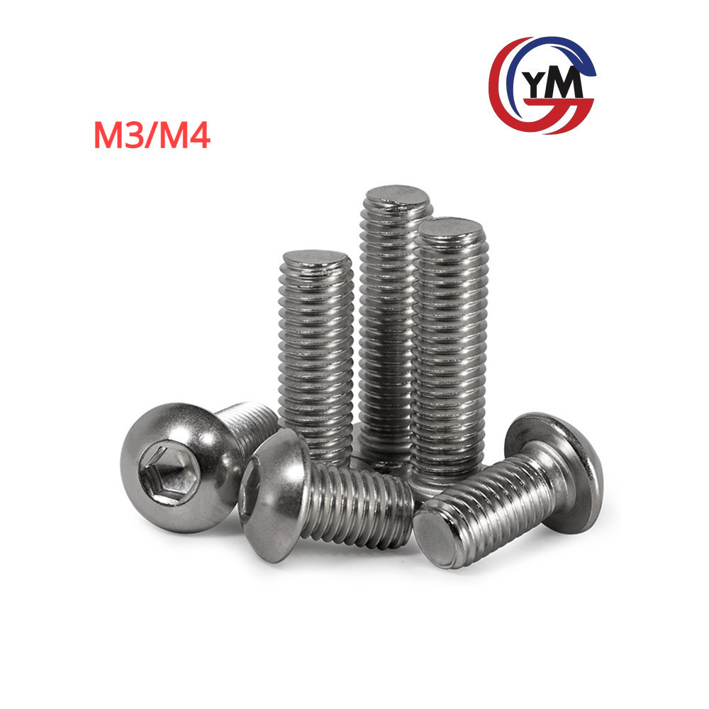 [YMH1] 304 Stainless Allen Button Head Socket Head Cap Screw Bolt SS Pan JP ABH NC M3/M4 ...