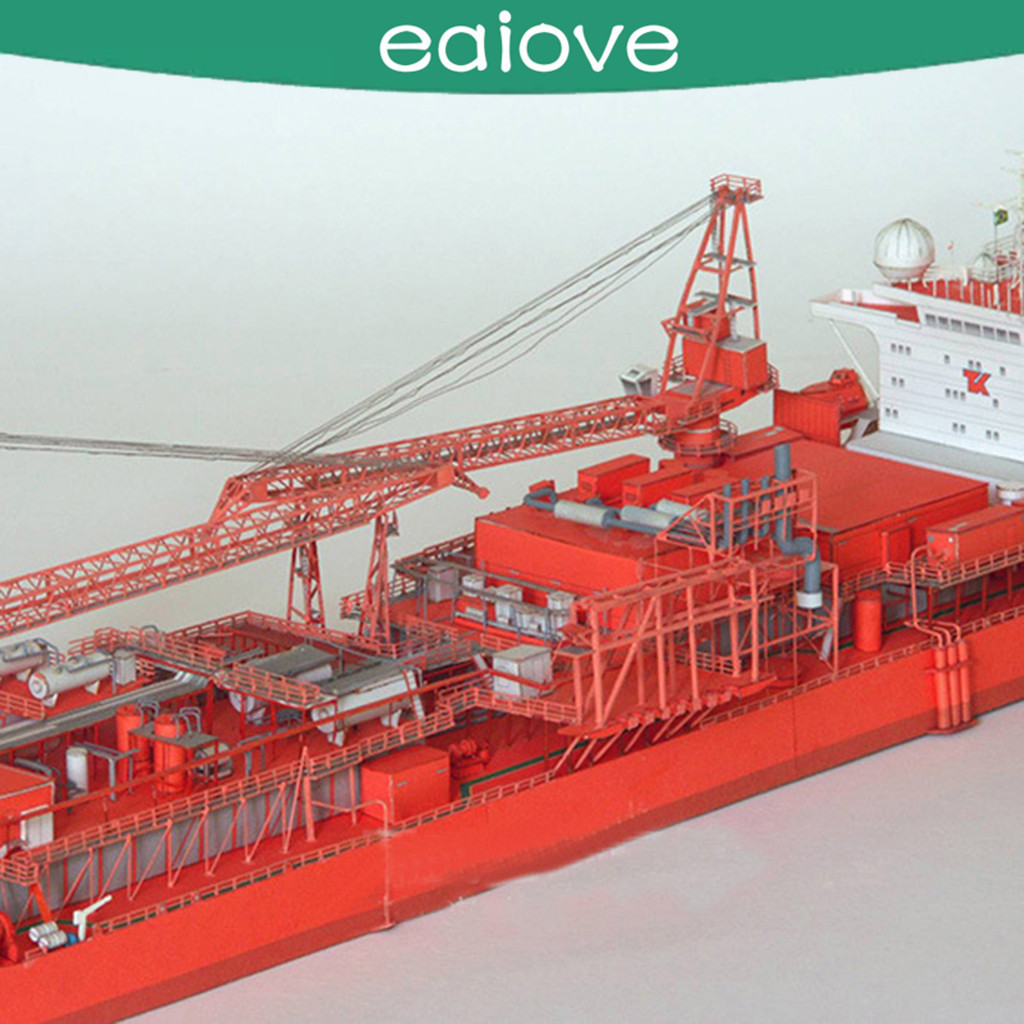 1/2 Authentic Norwegian FPSO Production Tanker DIY 3D Paper Model Ship ...