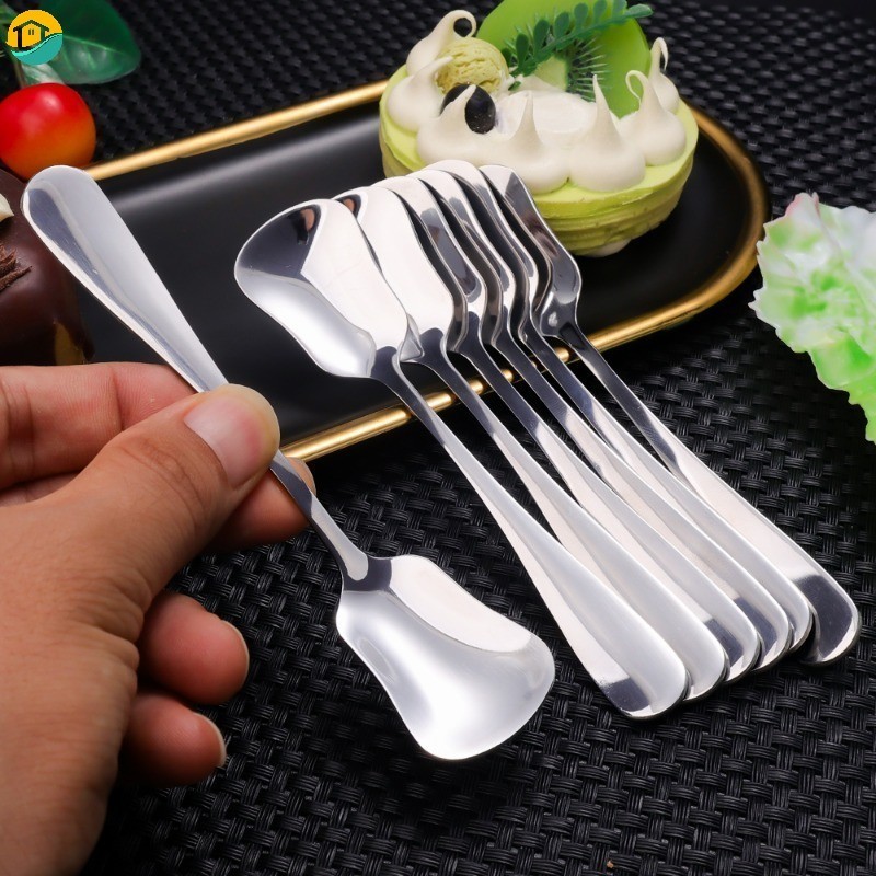 1/2Pcs Stainless Steel Long Handle Curved Spoon Ice Tea Milkshake ...