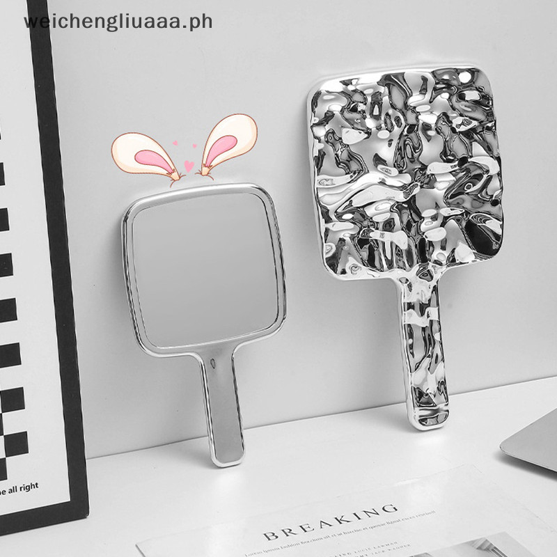 PH Liquid Shape Square Mirror Mini Hand-Held Desktop Cosmetic Portable ...