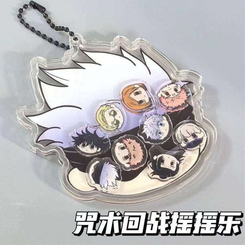 Jujutsu Kaisen Acrylic Shaking Keychain - Gojo, Suguru, Yuji, Megumi ...