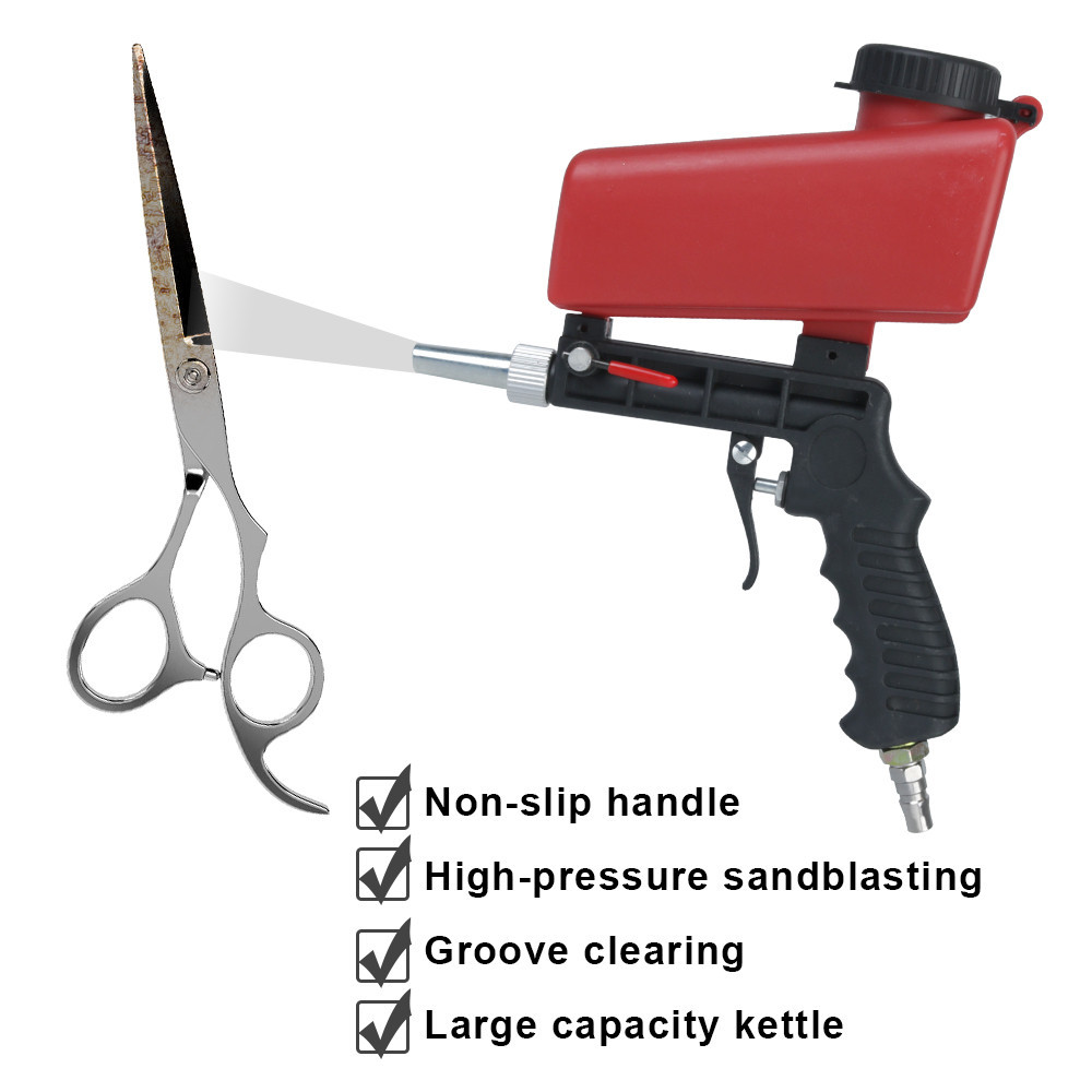 CCZedo Sandblasting Gun Adjustable Handheld Pneumatic Blasting Gun Set ...