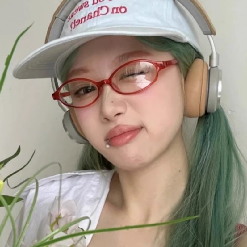 YOUJ Y2K Retro Transparent Lens Brown Narrow Oval Eyeglasses for Women ...