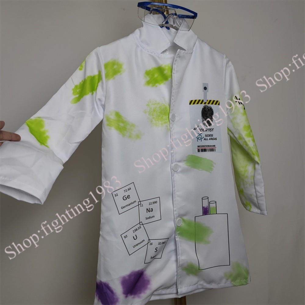 Mad Scientist Costume For Kids Girl Dress Crazy Scientist White Coat ...
