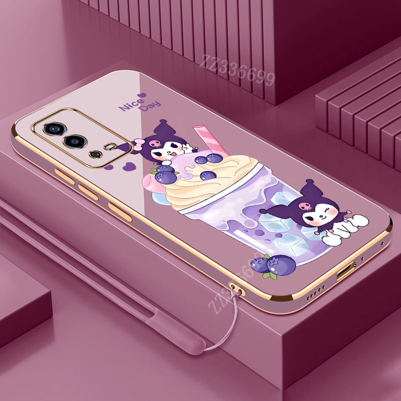 Casing OPPO A55 4G A55 5G Ice Cream Kuromi Phone Case soft Silicone ...