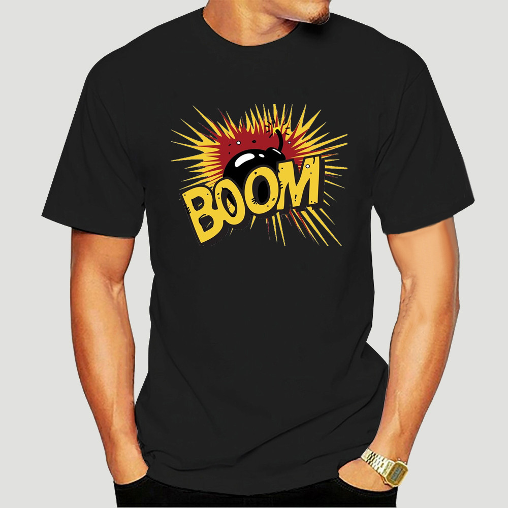 BOOM - Explosion Bomb Fire Fireworks Novelty Themed mens T-Shirt-0950D ...