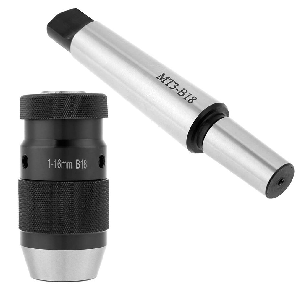 ★Y-Drill Chuck Tool, Chuck Arbor Set Lathe Drill Chuck Keyless with MT3 ...