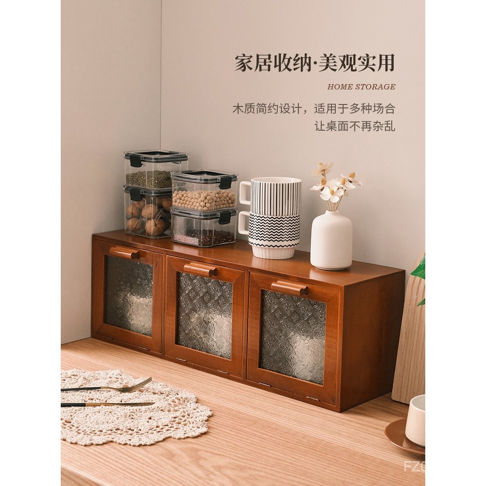 Household Table Top Cup Tea Set Cupboard Storage Rack Sideboard Cabinet ...