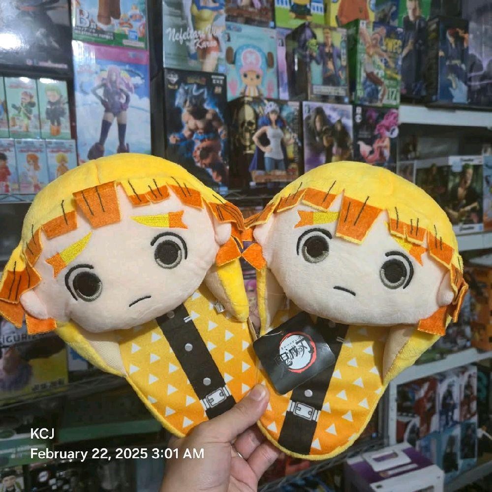 Demon Slayer - Zenitsu Slippers Can Fit 23-25cm - Authentic | Shopee ...