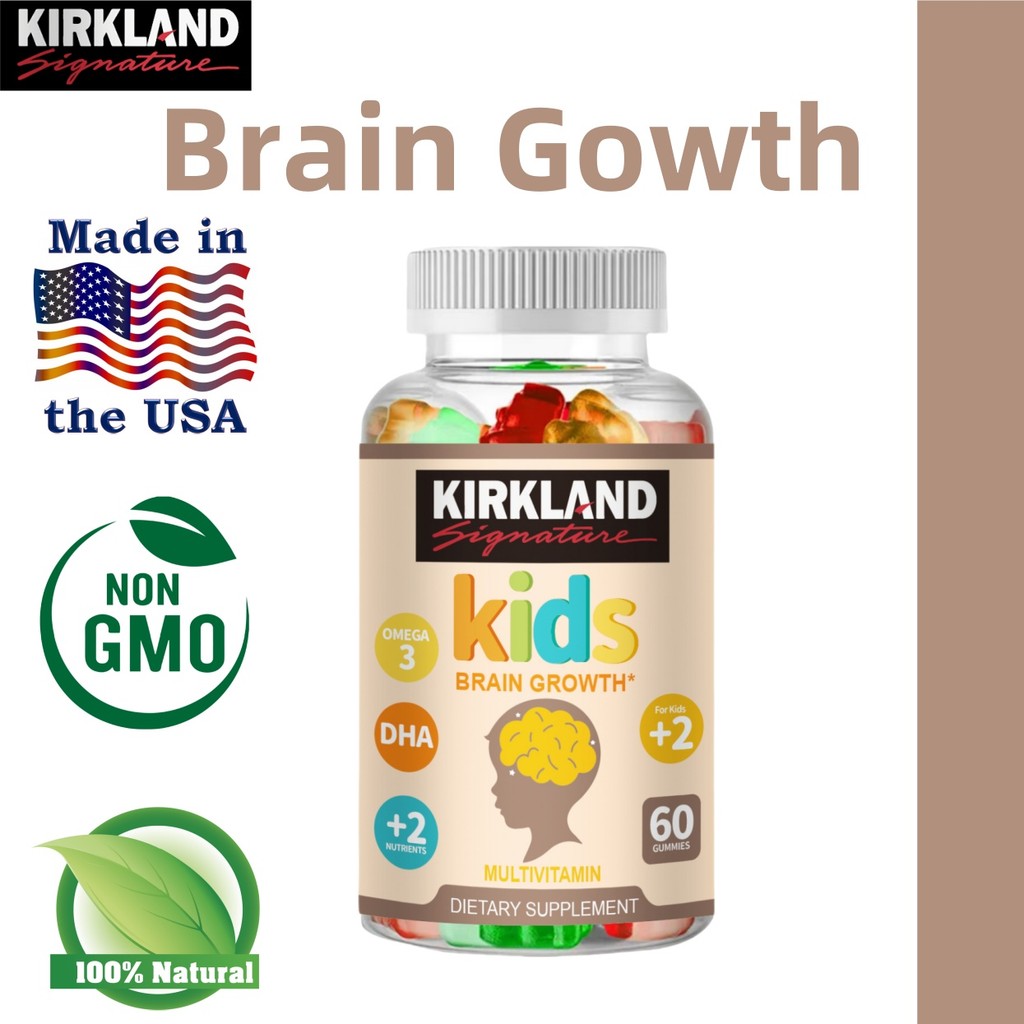 KIRKLAND Brain Support Gummies contain Omega 3 and DHA to improve ...