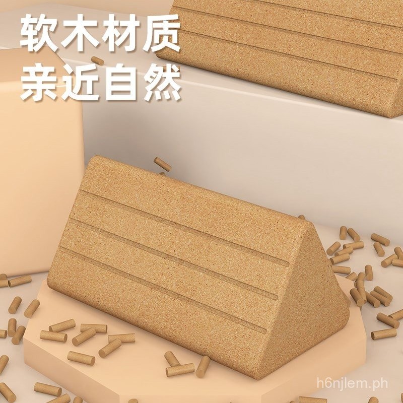 Yoga Triangle Block Relaxation Waist Yoga Studio Special Cork Mat Block ...