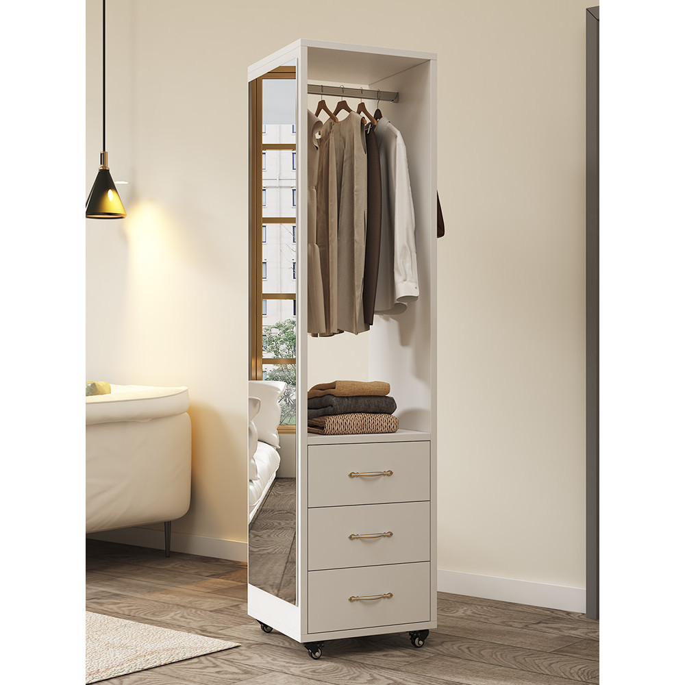 Full-Length Dressing Mirror for Home Use, Integrated with Clothes Rack ...