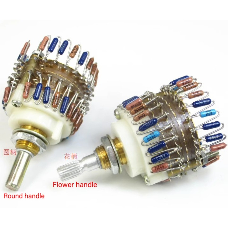 1PCS 2.0 Channels attenuator Volume potentiometer Switch Dale Resistor ...