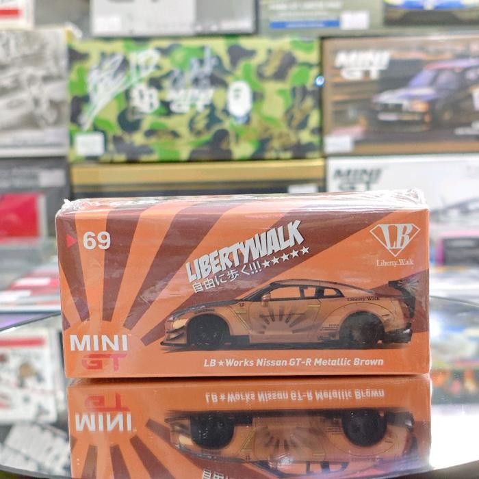 Mini GT LB Works Nissan GTR R35 Type 2 Rear Wing Ver 3 Metallic Brown ...