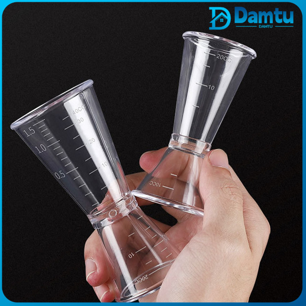 PVC Double Jigger Measuring Cup 10/20/40cc Transparent Measuring ...